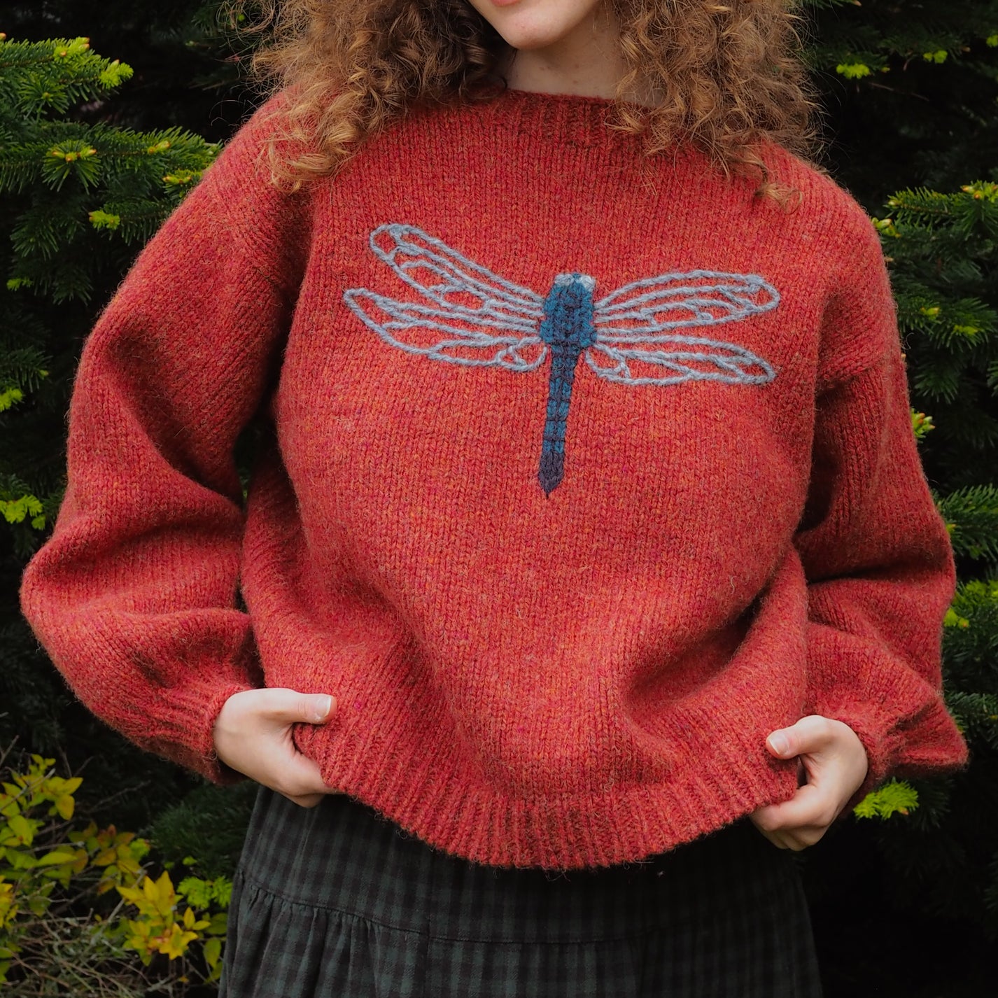 Blue Dasher Dragonfly Jumper – Lillian Greenough Knitwear
